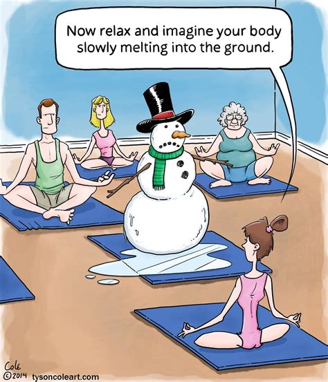 Snowga ~ Snowman Yoga The Deep End Comic 2014 07 05 Yoga Funny Yoga Cartoon Yoga Images