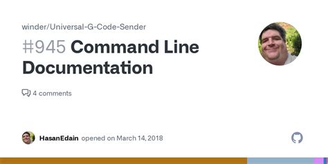 Command Line Documentation · Issue 945 · Winderuniversal G Code Sender · Github