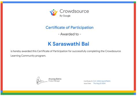k saraswathi bai on linkedin hi all i have awarded the certification