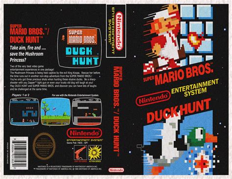 Super Mario Bros Retro Nintendo Nes Video Game Box Art Reproduction
