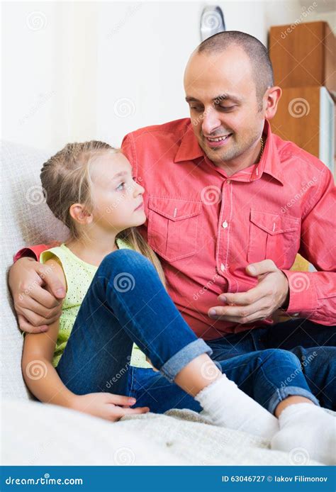 Dad Giving Instructions To Girl Stock Image Image Of Edification Caucasian 63046727