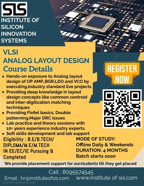 vlsi analoglayout semiconductors training jobs freshers vlsijobs