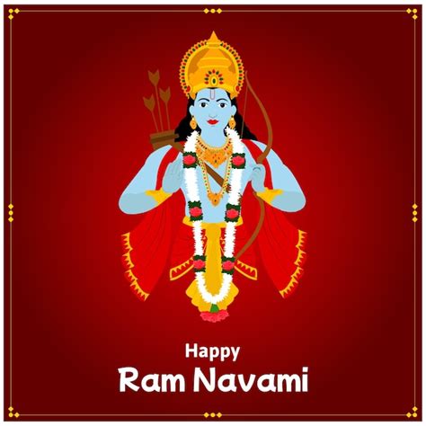 Premium Vector Shree Ram Navami Indian Hindu Festival Celebration