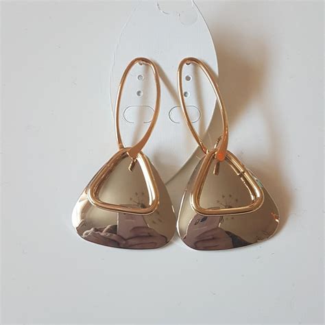 Chrome Plated Beautiful Earings Never Worn Depop