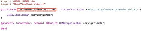 Objective C Set Up A Basic Split View Based Application Stack Overflow
