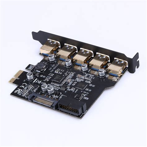 Super Vitesse Pci E Vers Usb 30 19 Broches 5 Ports Adaptateur De Carte