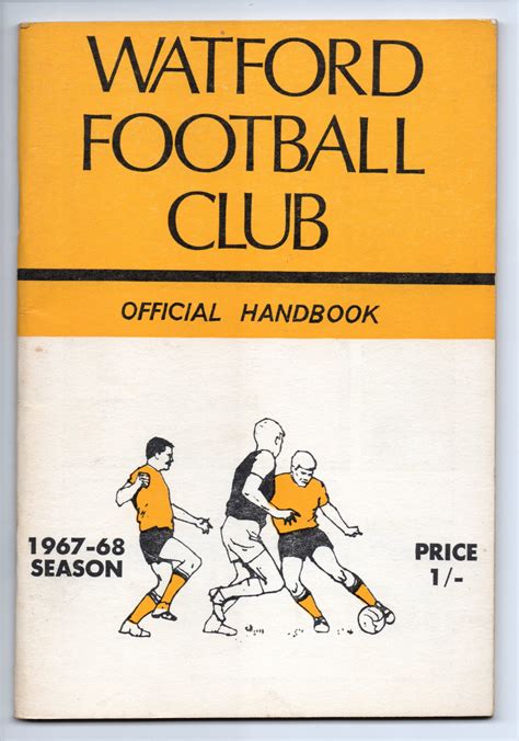 196768 Watford Football Club Official Handbook Watford Gold