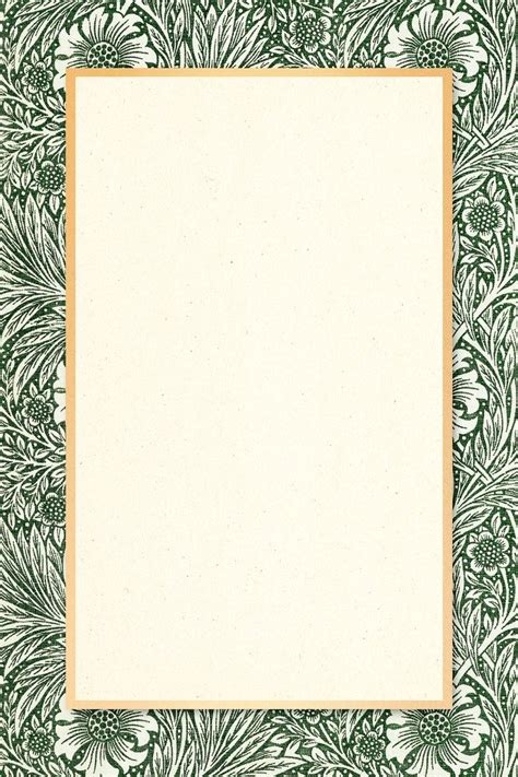 William Morris Pattern Frame Vintage Floral Vector