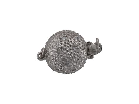 18CTW 11MM BALL CLASP DIAMOND 0 24CT Samuel Jones Pearls
