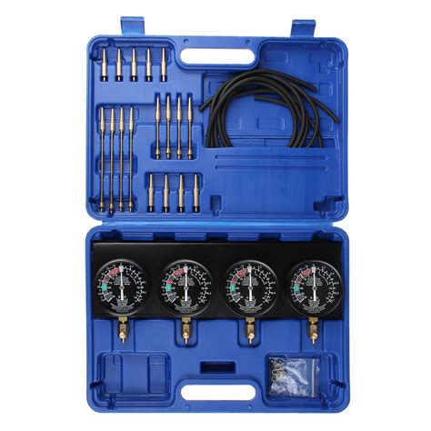 Motorcycle Carb Carburetor Vacuum Synchronizer Sync 4 Gauges Balancer