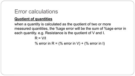 Instrumentation Measurement Error And Its Types PPTX