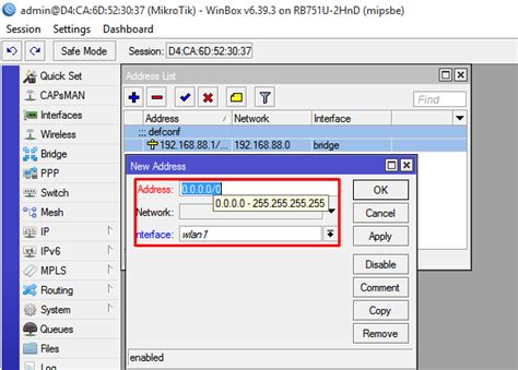 Menambah Ip Address Di Mikrotik
