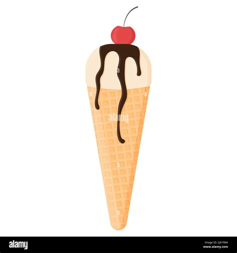 Waffle Chocolate Cone Stock Vector Images Alamy