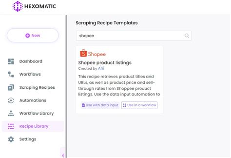 How to scrape Shopee | Hexomatic