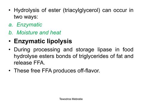 Chap 3 Lipid Deterioration Oil And Fat Processign Ppt