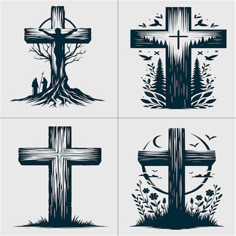 Wooden Cross With Crown Of Thorns Svg Jesus Cross Svg Christian Easter