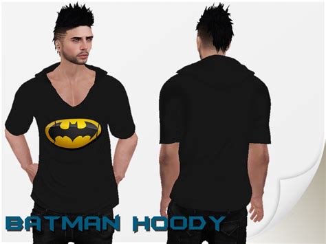 Second Life Marketplace Batman Rigged Mesh Mens Hoody