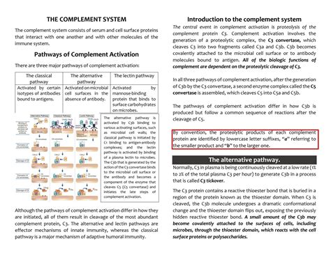 Solution The Complement System Abbas Studypool