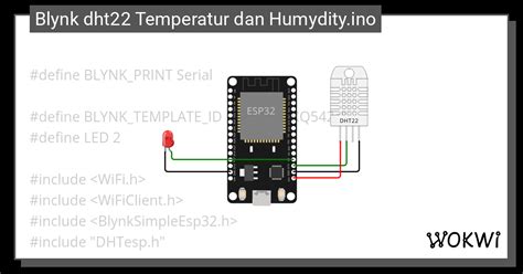 Blynk Dht22 Temperatur Dan O Wokwi Esp32 Stm32 Arduino Simulator