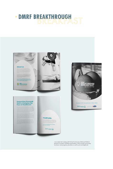 Dmrf Breakthrough Breakfast Sponsorship Booklet Behance