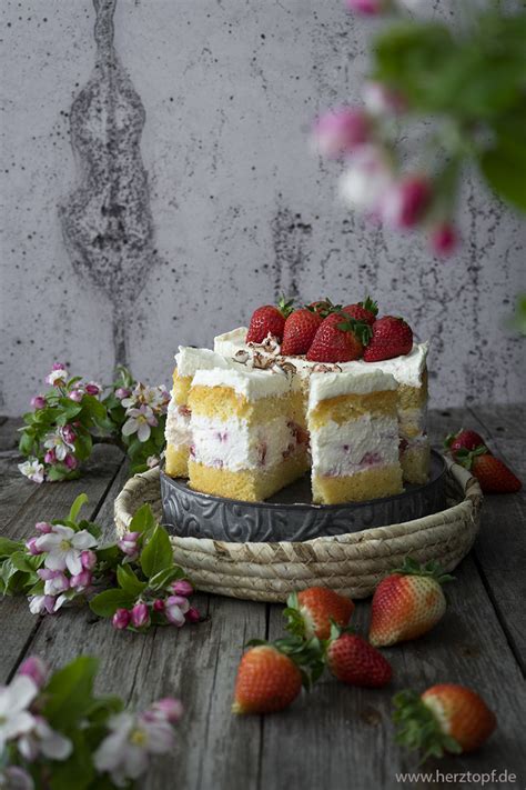 Erdbeer Käsesahne Torte Zuckerliebelei