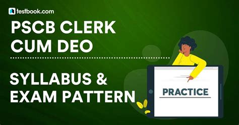 pscb clerk cum deo syllabus 2022 and exam pattern download pdf