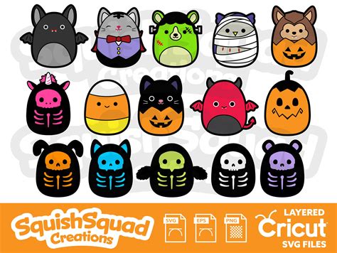 Squishmallow Halloween Squad Bundle Collection File SVG A Etsy Italia