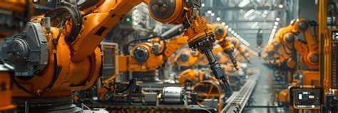 Automated Manufacturing Line With Robotic Arms Premium Ai Generated Image