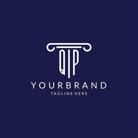 QP Logo Monogram With Pillar Shape Designs 22920754 Vector Art At Vecteezy