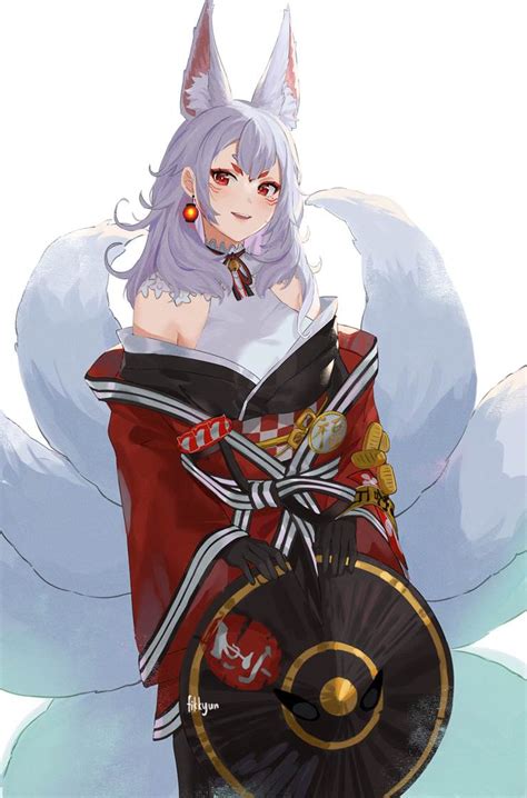 En三期生狐坂nina（nina Kosaka）pixiv插画图片 Bobopic