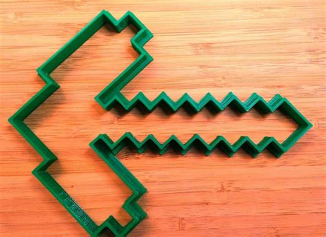 8 Bit Pickaxe Cookie Cutter Choice Of Sizes 3d Printed Plastic