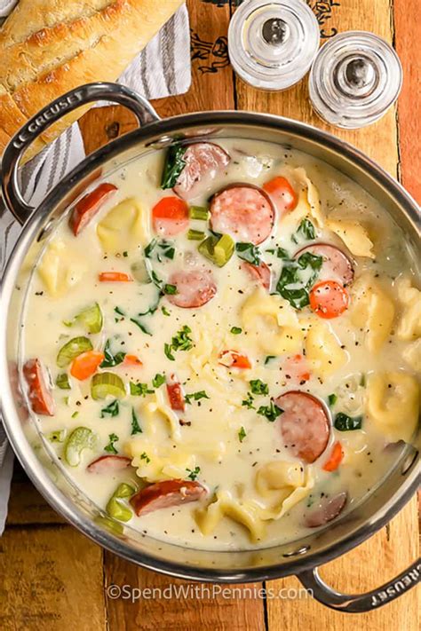 Cream Tortellini Soup Bacon Ravaban