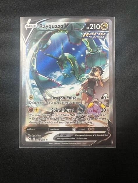 Mavin Pokémon Tcg Evolving Skies 194 Rayquaza V Alternate Art