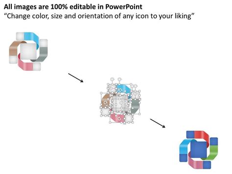 Colored Text Boxes For Data Flow And Process Control PowerPoint Template PowerPoint Slide