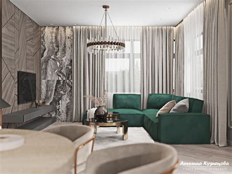 Светлая уютная кухня совмещенная с гостиной в доме Living Room Decor