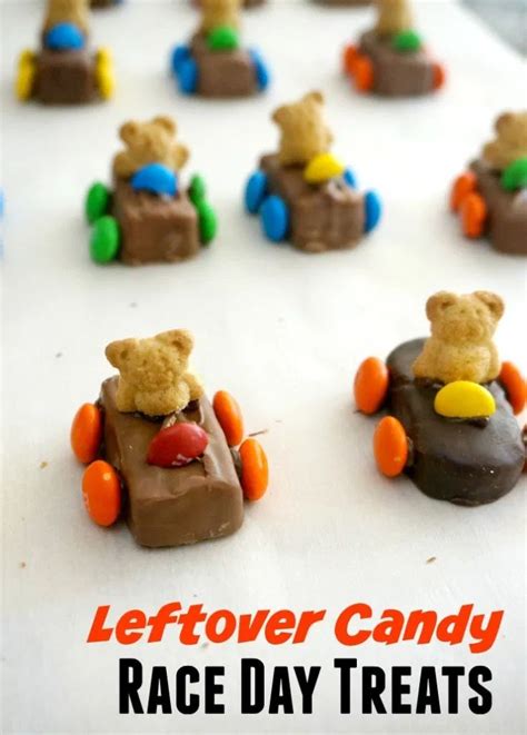 Edible Race Car Treats With Leftover Halloween Candy Forks And Folly