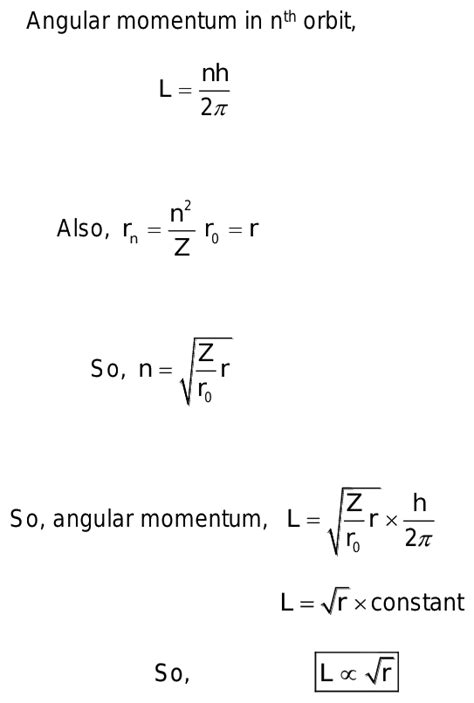 The Angular Momentum Of An Electron In A Hydrogen Atom Is Proportional