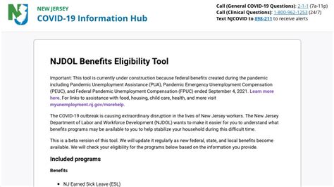 Njdol Benefits Eligibility Tool Digital Government Hub