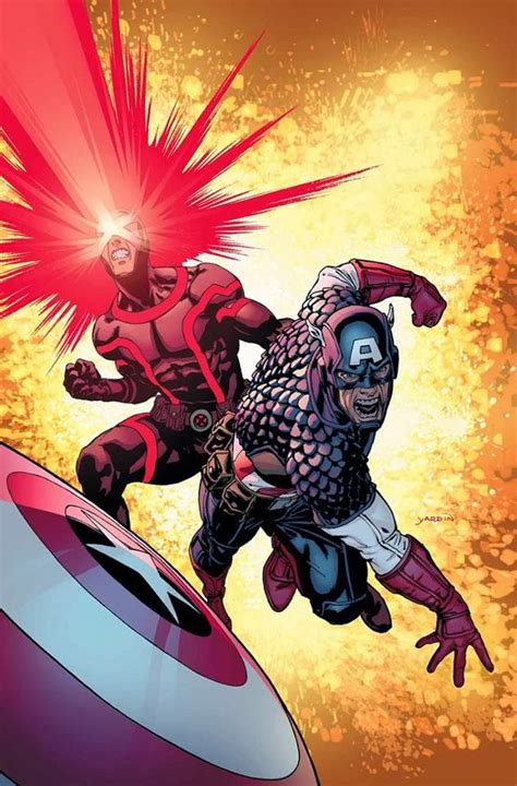 Fashion And Action Captain America And Cyclops By David Yardin