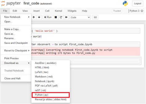 超實用！兩種方式 將 Ipynb檔案轉換為 Py檔案 雲端夢想家世界學苑