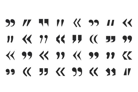 Different Quotation Marks Icons