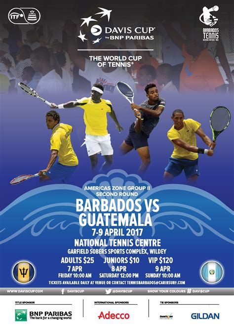 Davis Cup By Bnp Paribas Barbados Vs Guatemala April 7 9 2017