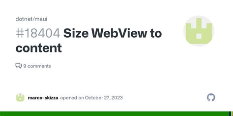 Size Webview To Content · Issue 18404 · Dotnetmaui · Github