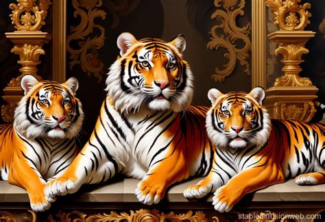 Ten Tigers Stable Diffusion Online