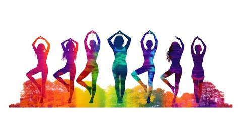 Premium Ai Image Illustration Of Women Practicing Yoga Poses In Front