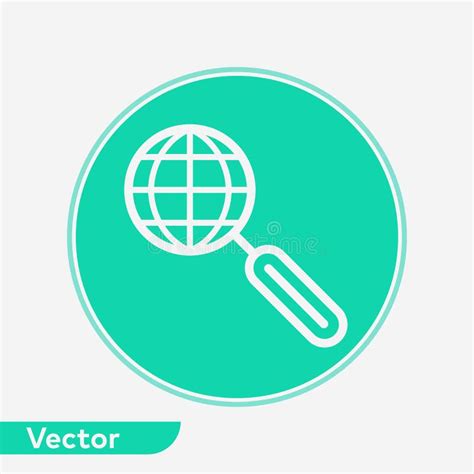 Símbolo Global Do Sinal Do ícone Do Vetor Da Busca Ilustração Do Vetor