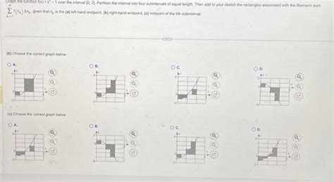 Solved Graph The Function Fxx² 1 Over The Interval 0