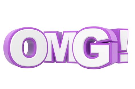 Premium Photo Oh My God 3d Omg Abbreviation