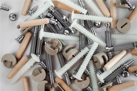 Various Screws Fasteners And Other Accessories For Assembling