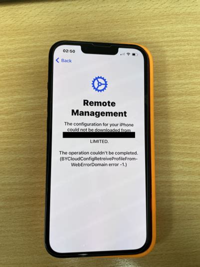 Remote Management Error Ios Microsoft Qanda